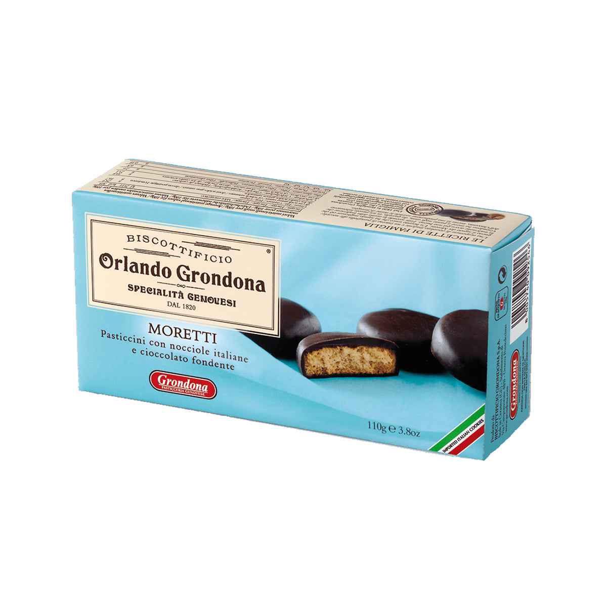 Moretti Dark Chocolate Coated Piedmont Hazelnut Cookie, 110gm