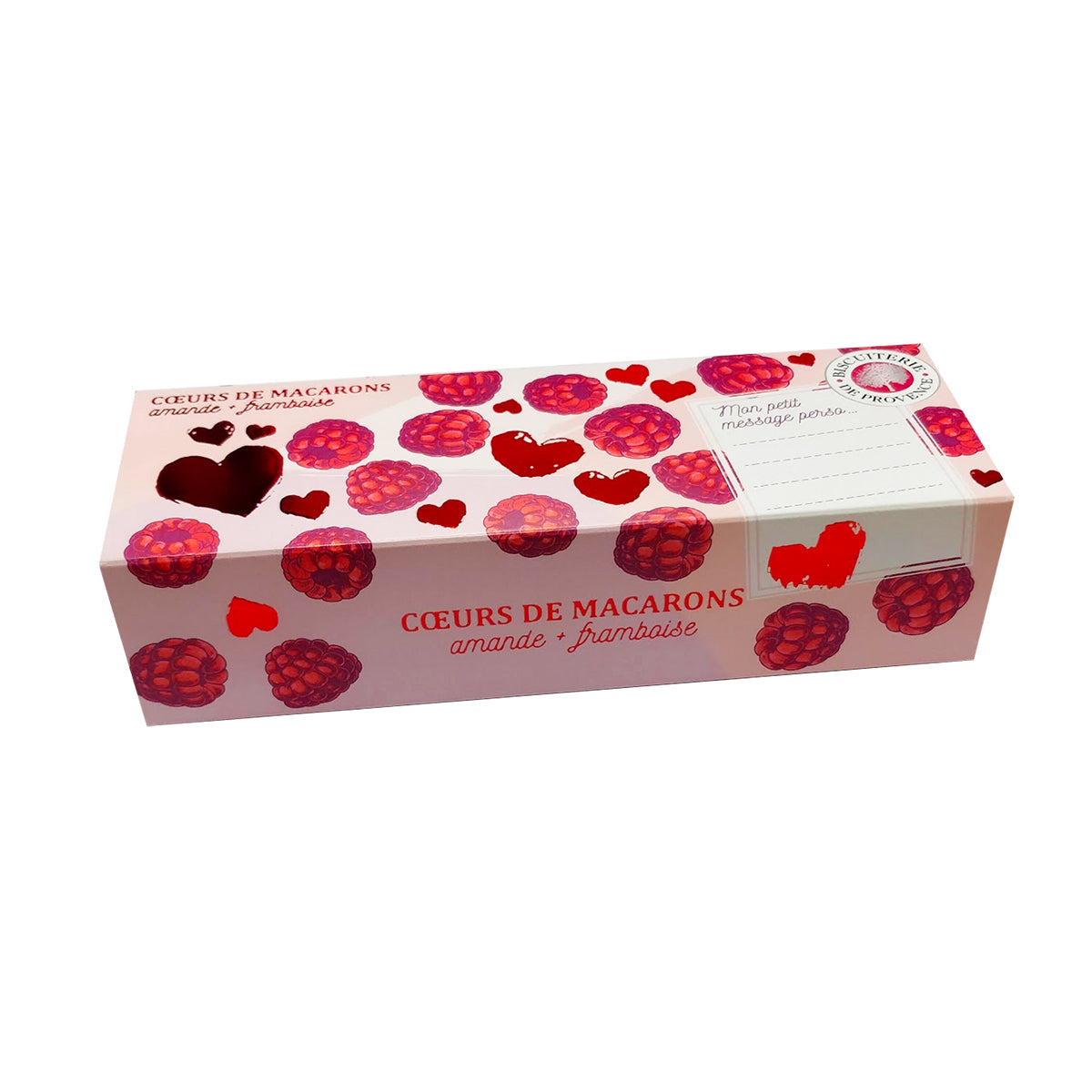 Almond & Raspberry Heart Macaroon, 90gm