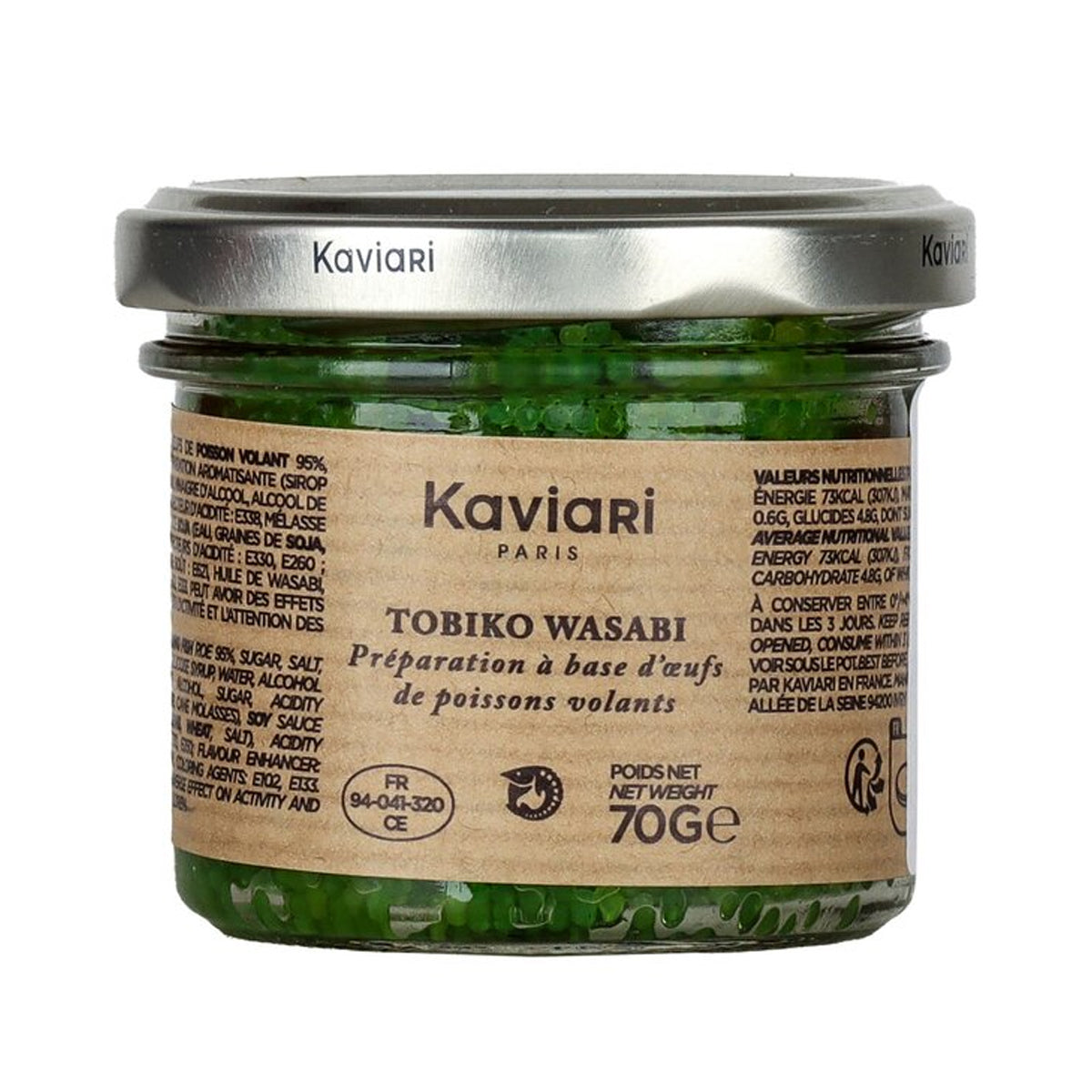 Tobiko Wasabi Caviar, 70gm