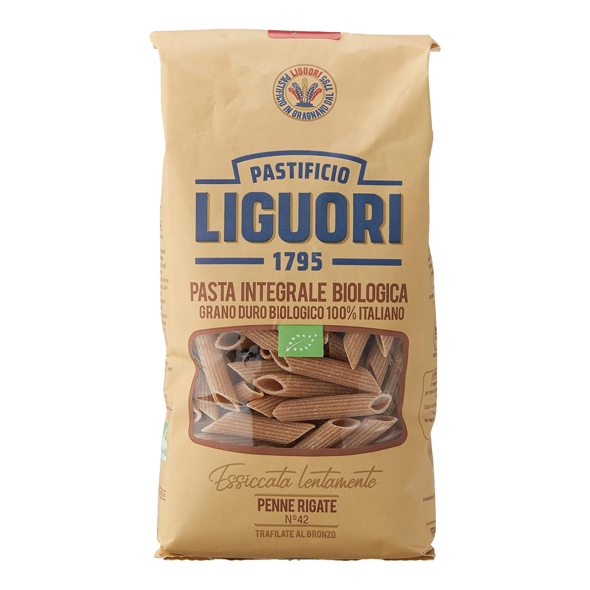 Organic Whole Wheat (Integrale) Penne Rigate 42, 500gm