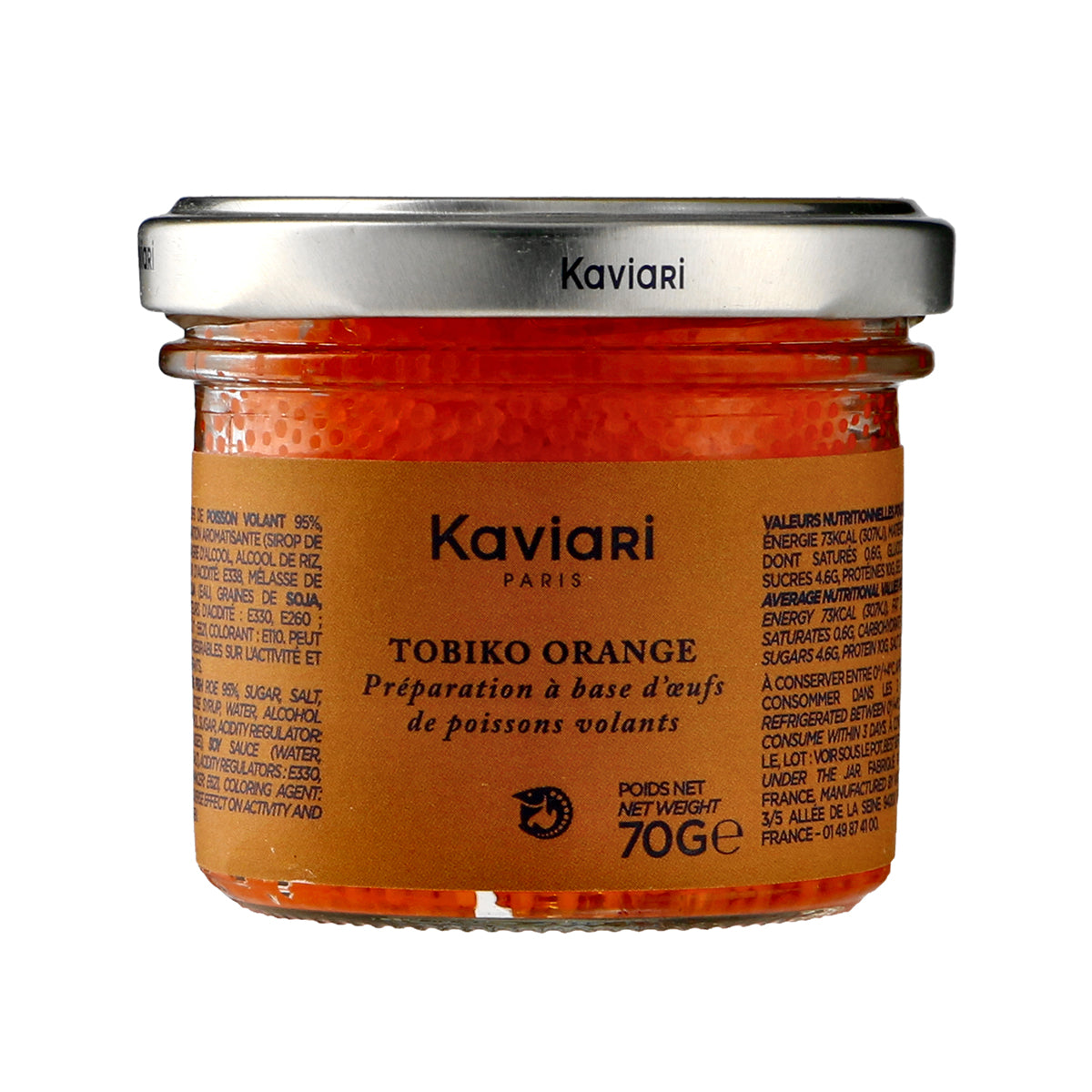 Tobiko Orange Flying Fish Roe, 70gm