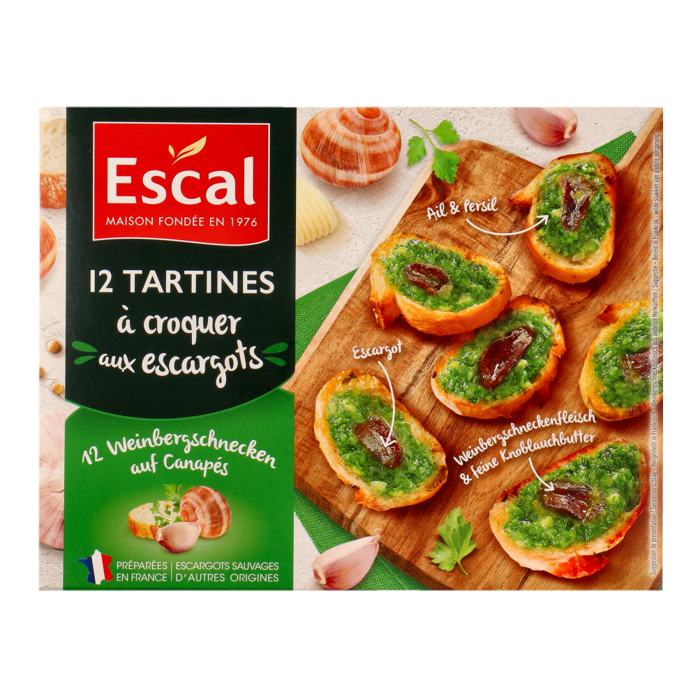 Canapes With Escargot, Garlic Butter & Parsley (Frozen), 12's x 12.5gm